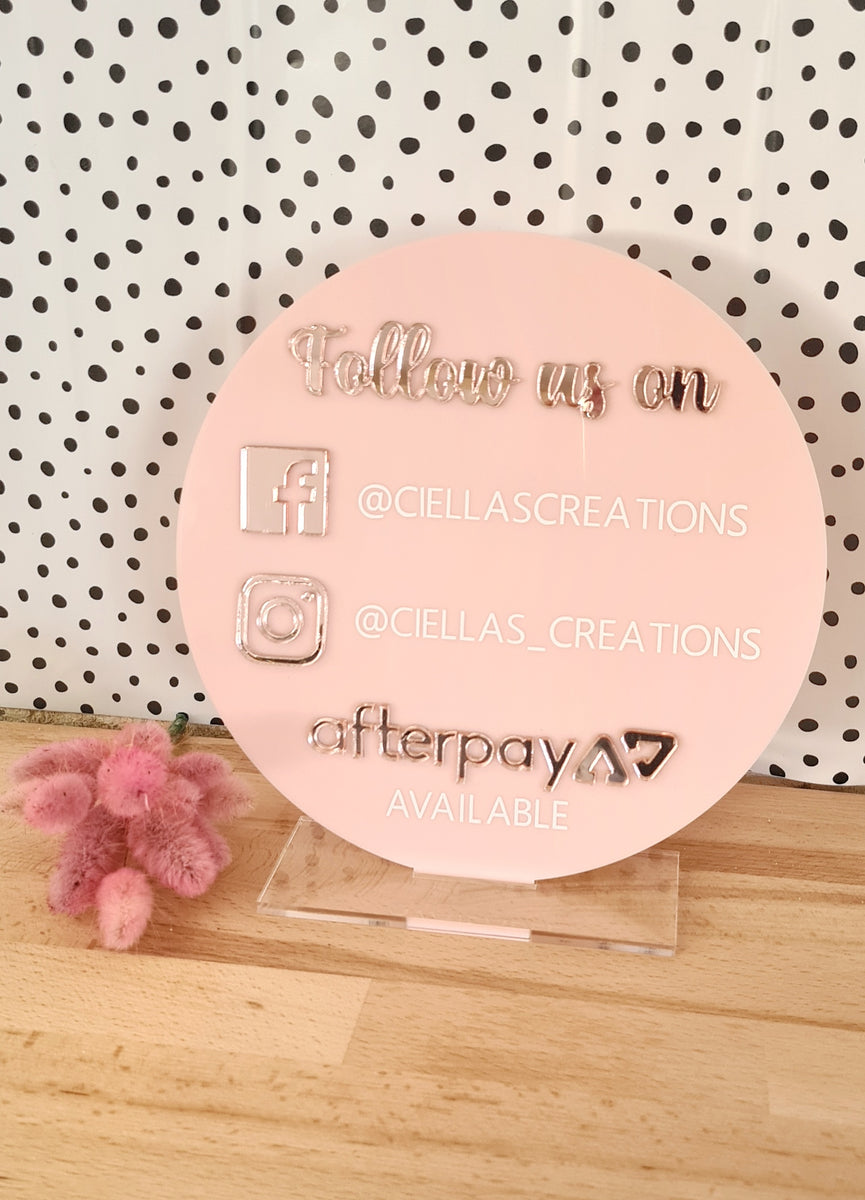 Social Media Plaque (with multiple usernames) – Coco and Pearl Design ...