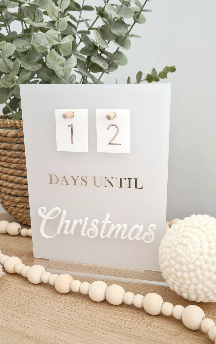 Christmas Count Down Plaque – Coco and Pearl Design Studio