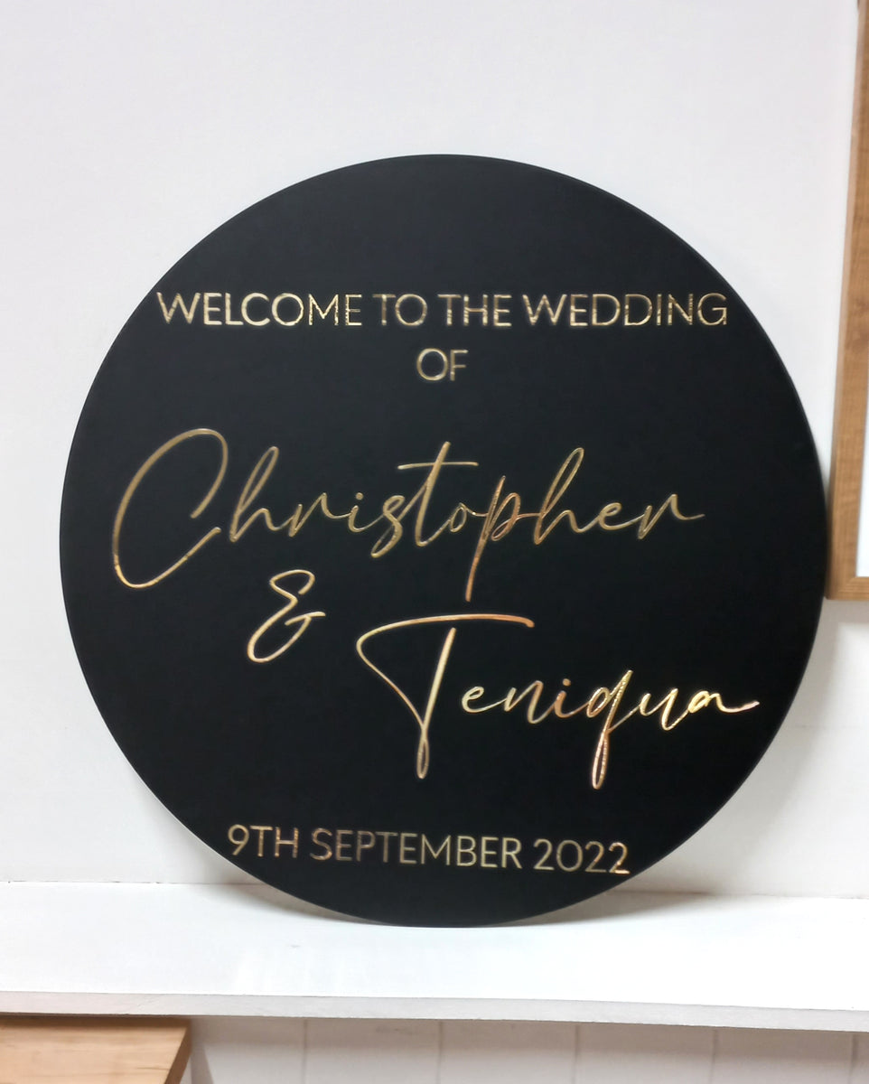 Acrylic & Vinyl Welcome Sign – Coco and Pearl Design Studio