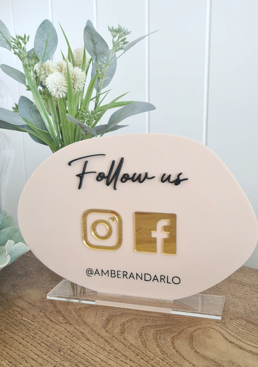 Pebble Social Media Plaque – Coco and Pearl Design Studio